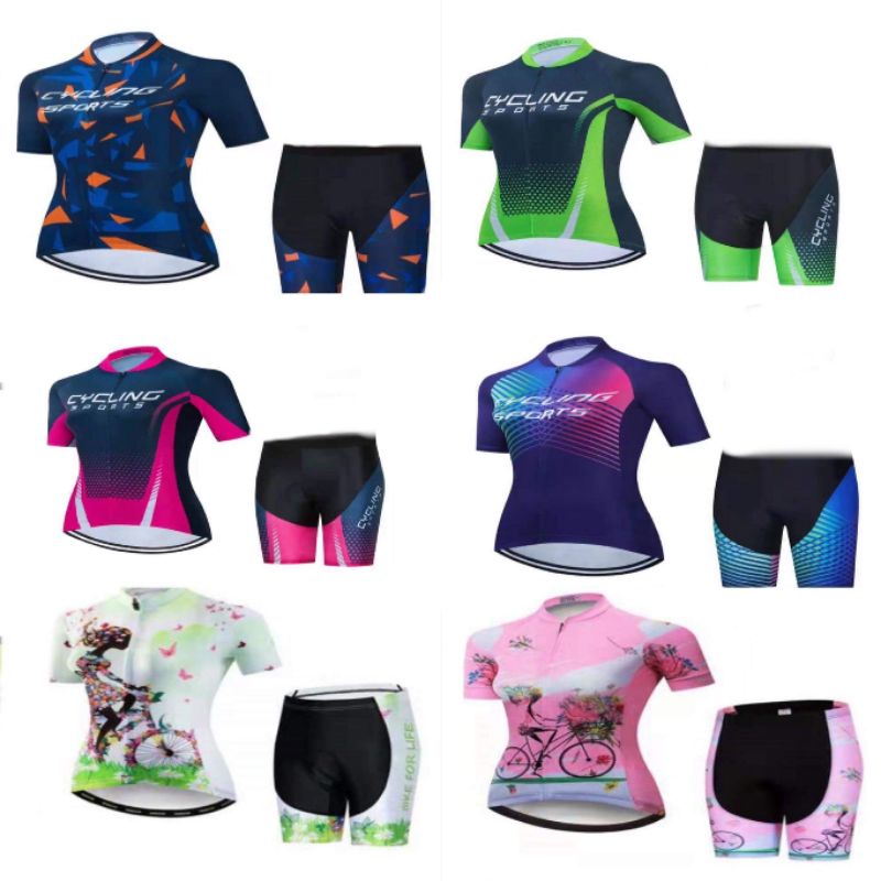 women cycling jersey set half powerband cycling terno mountain bike ...
