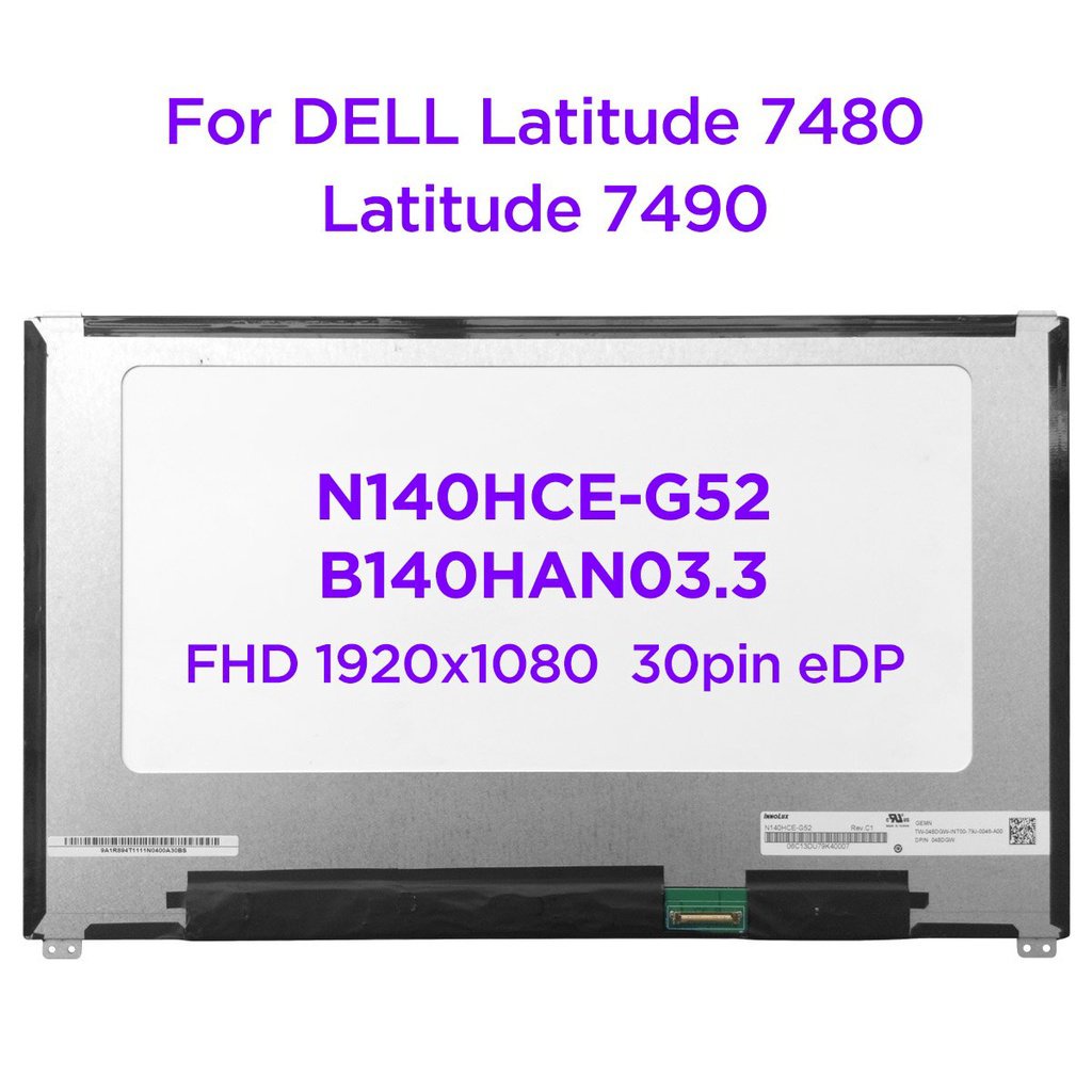 Original N140HCE-G52 Fit B140HAN03.3 NV140FHM-N47 For DELL Latitude ...
