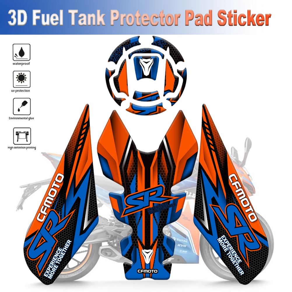 3d Motorcycle Fuel Tank Stickers Gas Oil Cap Protector Decals Autobike