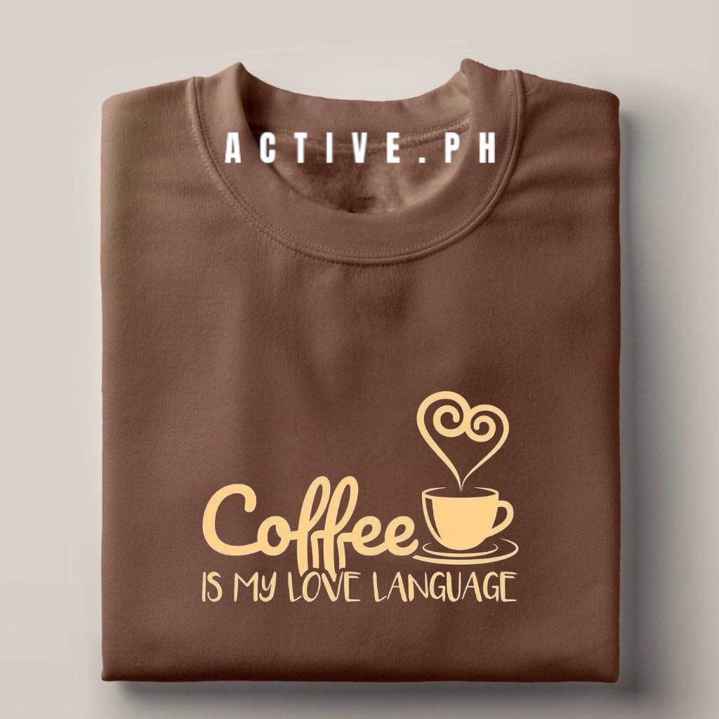 COFFEE IS MY LOVE LANGUAGE Oversized Minimalist Aesthetic Statement ...