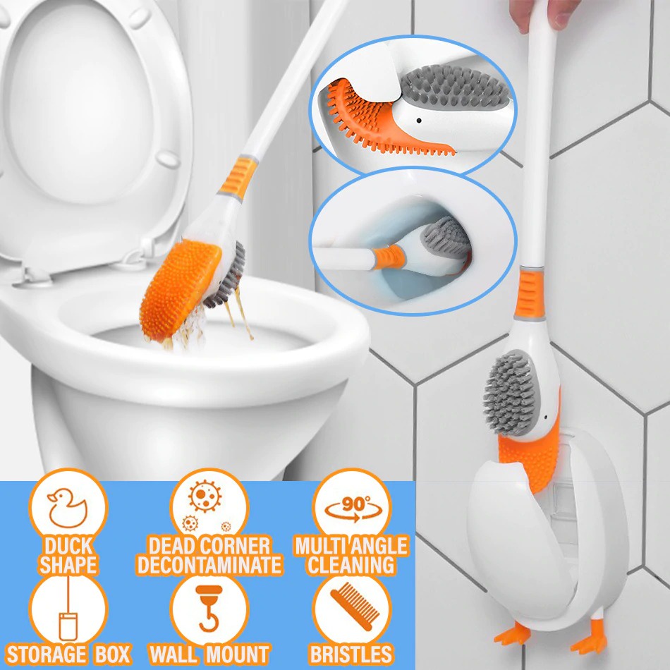 Dafi_market Diving Duck Silicone Toilet Seat Cleaning Brush / Berus ...