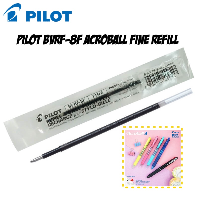 Pilot BVRF-8 Refill (Refill for Pilot Acroball 4, Pilot Super Grip G4 ...