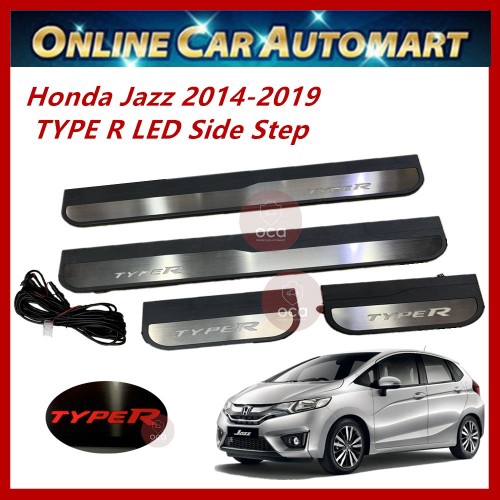HONDA JAZZ 2014-2019 TYPE R DOOR SIDE SILL STEP PLATE WITH LED (PLUG ...