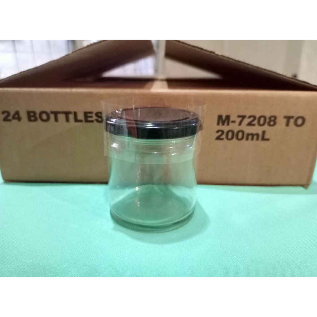 M7208 Glass Jar, Garapon 200ml [24 PIECES] with Free Shrink Wrap Seal ...