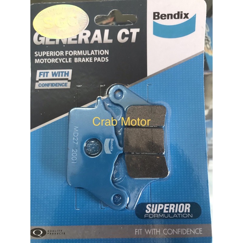 BENDIX Brake Pad MD27 [Beat Carb/Fi - Click V1 - Airblade 150 ...