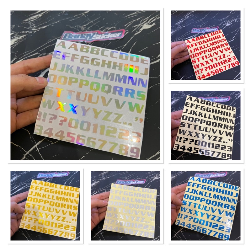 Sticker STICKER ALPHABET NUMBERS LETTER SHEET CUTTING SET | Shopee ...