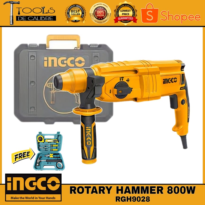 INGCO Rotary Hammer Chipping Gun Drill SDS Plus System 800W RGH9028 ...
