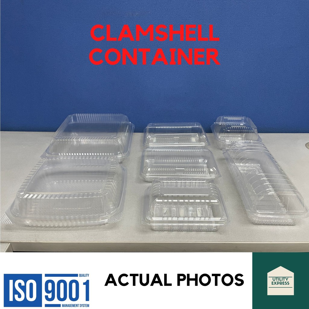 [10pcs / 20pcs] Clamshell Plastic Containers / OPS Plastic Food ...