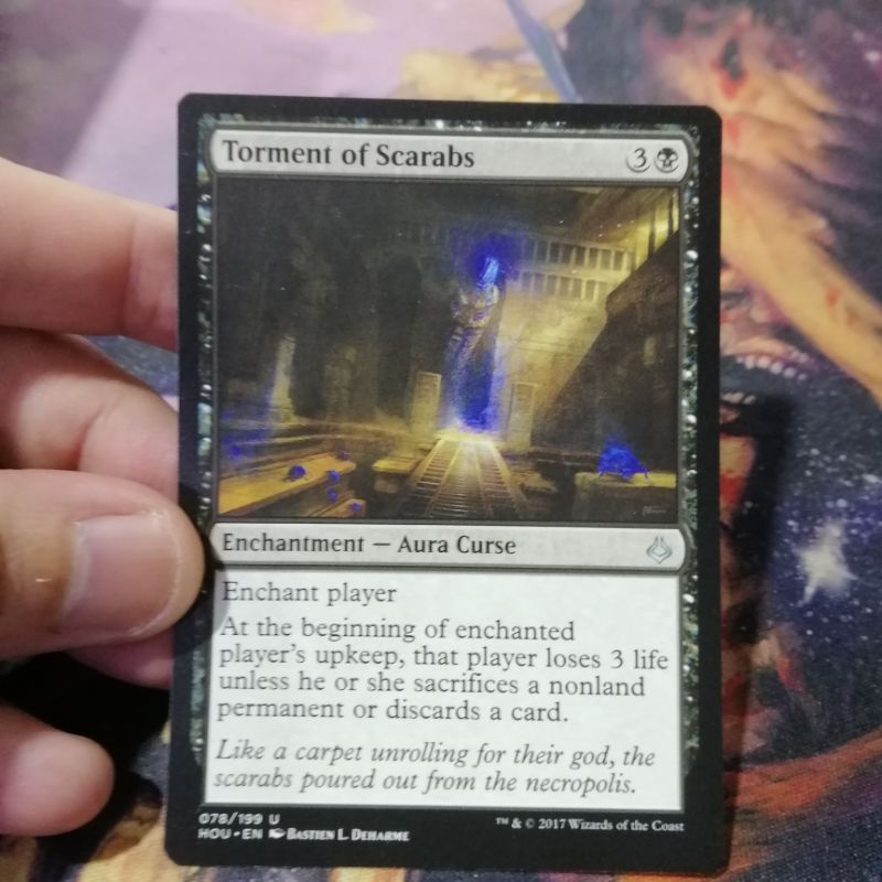1 torment of scarabs MTG hou magic card Black | Shopee Philippines