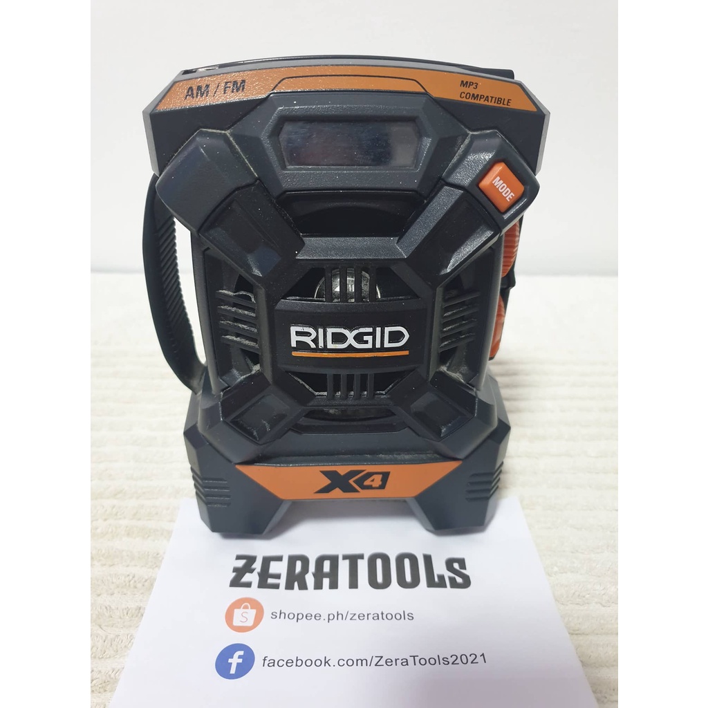 RIDGID X4 18-Volt Cordless Mini Radio (Tool Only) (used) | Shopee ...