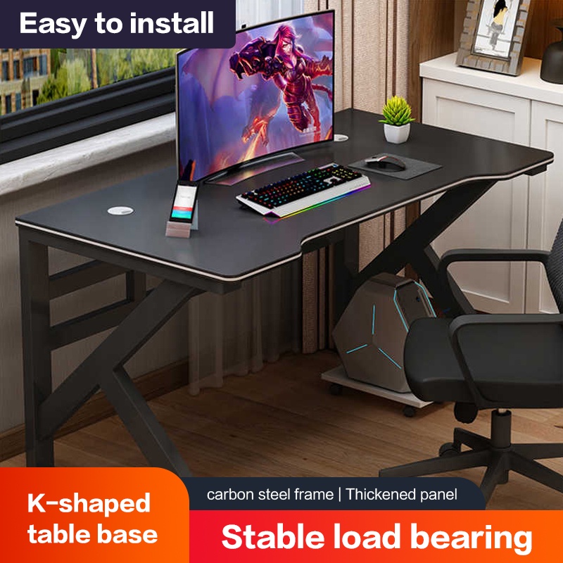 computer table study desk office with drawer laptop gaming table side ...