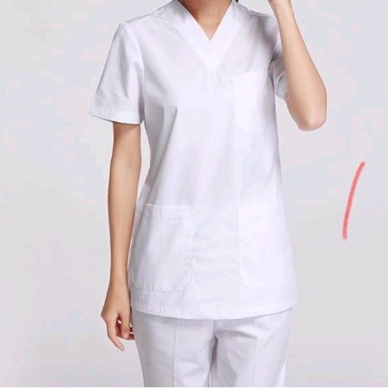 XS-3XL WHITE SCRUBSUIT PLAIN COLOR// KATRINA FABRIC | Shopee Philippines