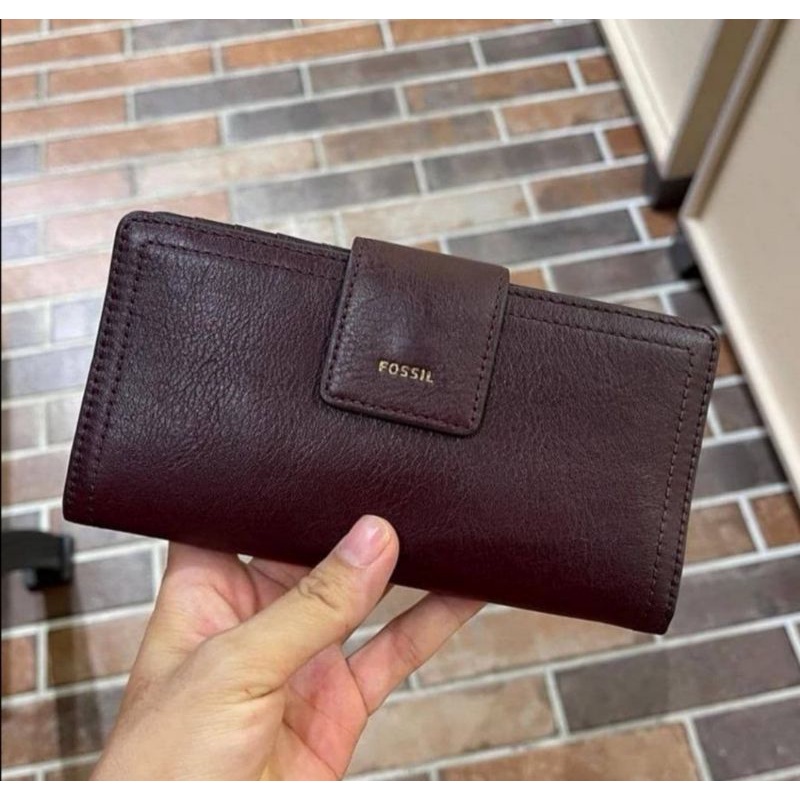 FOSSIL LOGAN RFID TAB WALLET / FOSSIL WALLET PURSE / FIG / DOMPET ...