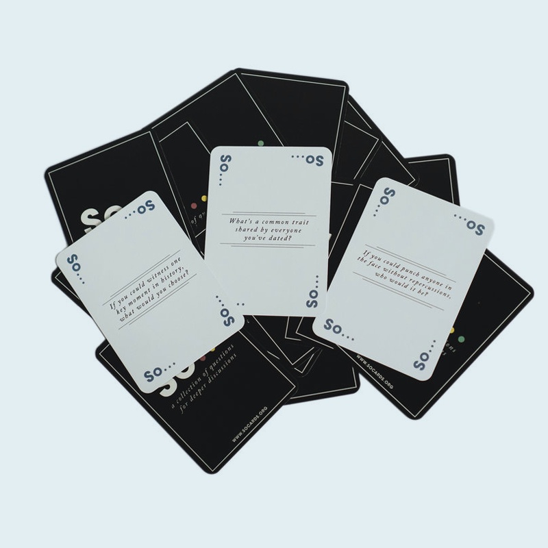So Cards Deep Conversation Starters – Question Card Game for All ...
