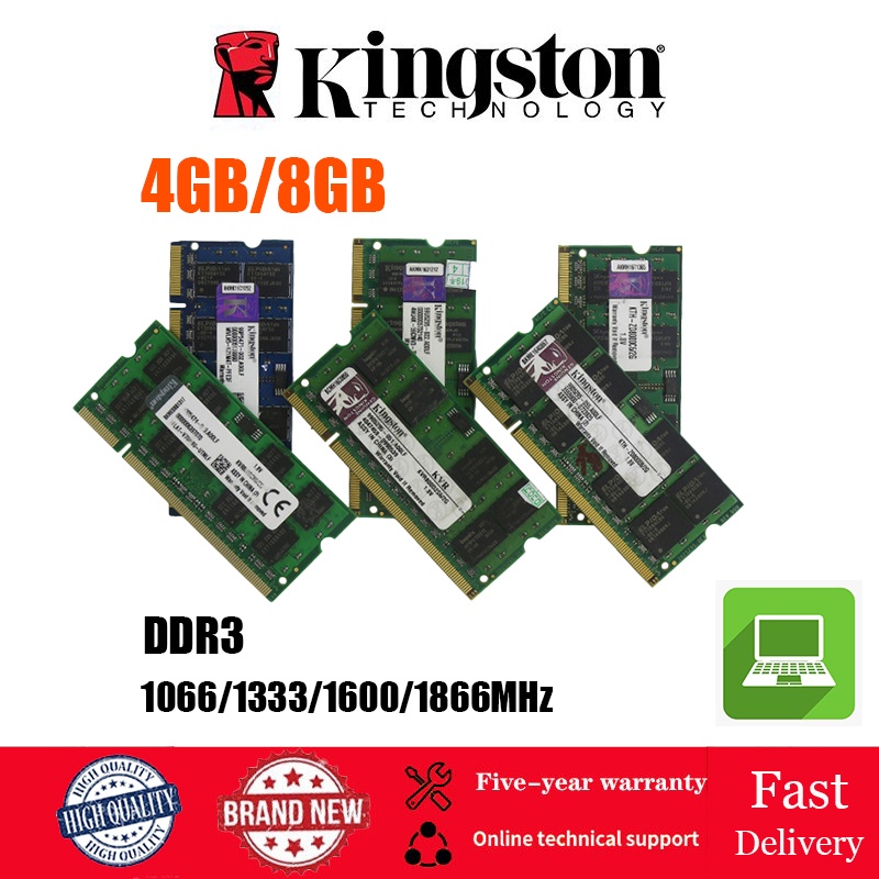 【IN STOCK】 Kingston 4GB/8GB DDR3/DDR3L RAM Notebook Memory SODIMM 1066 ...