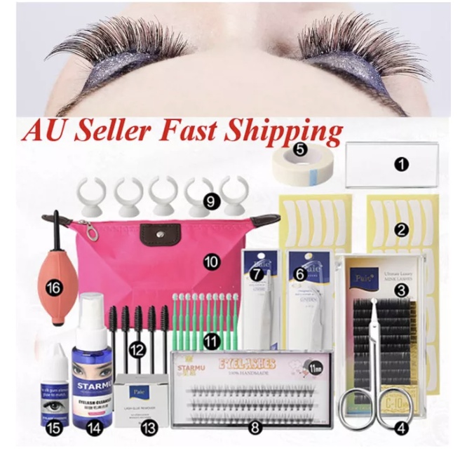 10D Eyelashes Extension Professional Kit Natural False Lashes Set with ...
