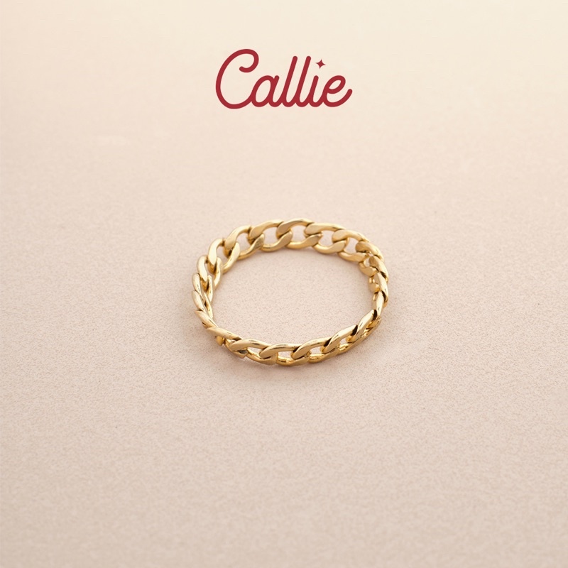 Callie Stainless Steel Minimalist Thin Chain Ring | Shopee Philippines