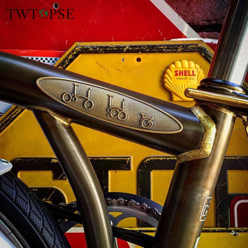 Metal Bicycle Stickers For Brompton Head Badge Decal Head Stem Post ...