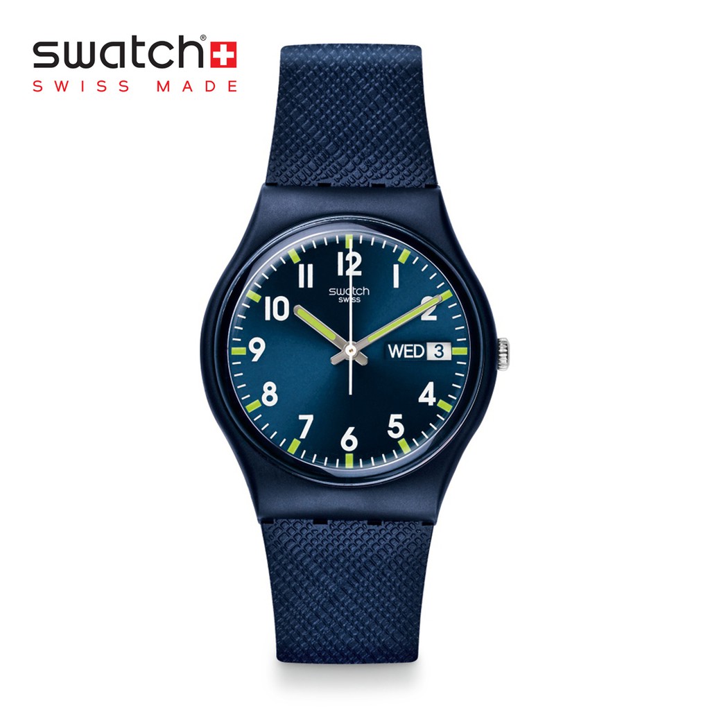Swatch Gent Sir Blue SO28N702 Blue Silicone Strap Watch | Shopee ...