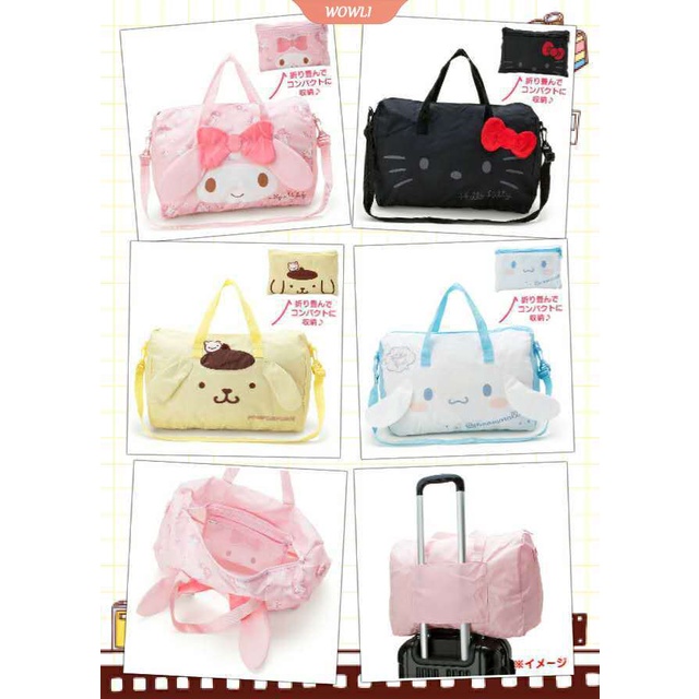 Fashion Sanrio Series Women's Travel Bag Large Capacity Portable ...