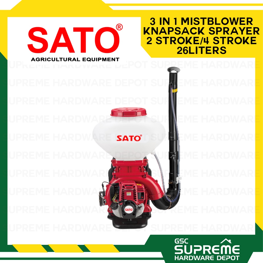 SATO 3 in 1 Mist Blower Knapsack Power Sprayer 26L (2 stroke / 4 stroke ...