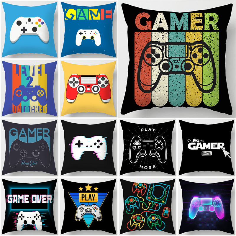 Pillow Case Gamer Controller Game Keyboard Mouse Print Pillow Case ...