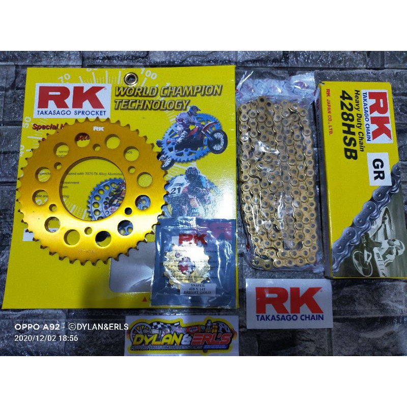 RK CHAIN SET ALLOY GOLD FOR SNIPER 150 / SNIPER 155 | Shopee Philippines