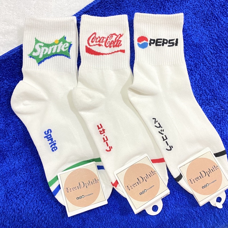 Coca Cola-Pepsi-Sprite -Softdrinks Iconic Socks • [DH] | Shopee Philippines