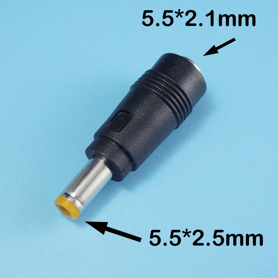 DC Power Plug Adapter 5.5*2.1 Female To 5.5*2.5 Male 5.5X2.1mm to 5.5*2 ...