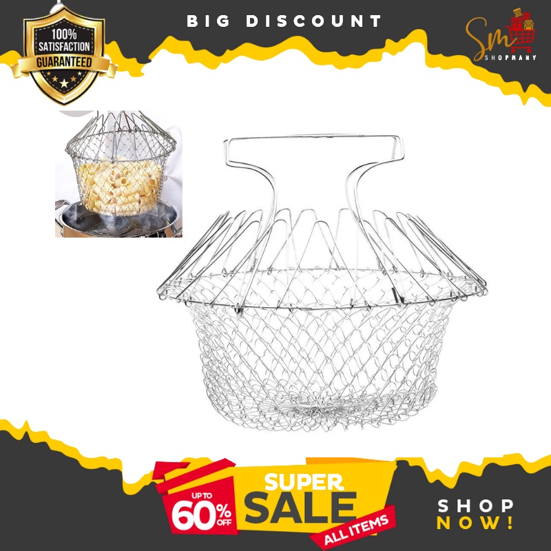 Magic Kitchen Chef Basket Colander Food Strainer Drainer Oil Soup Home ...