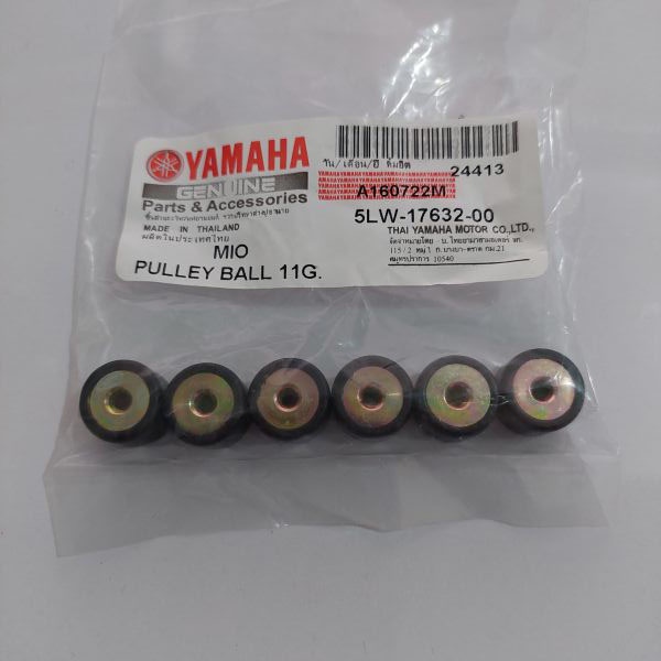 MIO Sporty Pulley Ball 11G Roller Set - Yamaha Genuine Part 5LW-17632-00 from Thailand - 6pcs ...