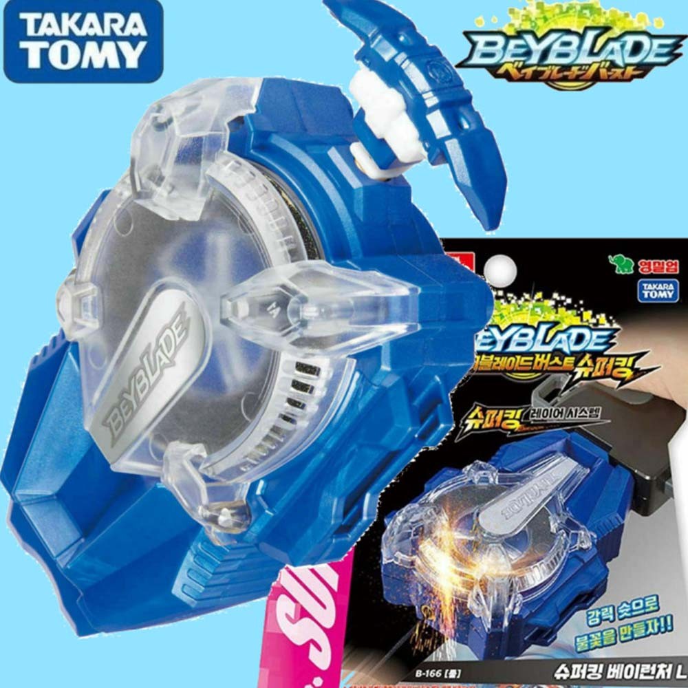 Takara Tomy B-166 Left Launcher Blue Beyblade Burst Superking Sparking ...