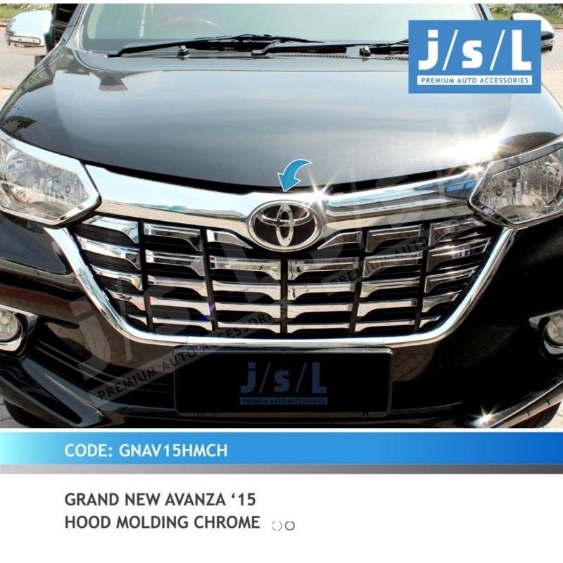Avanza 2015 2016 HOOD MOUDLING GRILL FRONT GRAND AVANZA COVER CROME ...