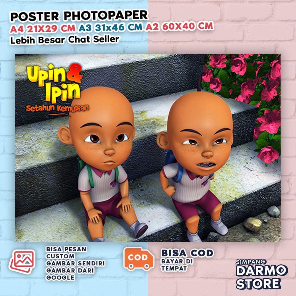 Poster Upin Ipin Cartoon Wall Decoration Kids Mail Datuk Dalangjit ...