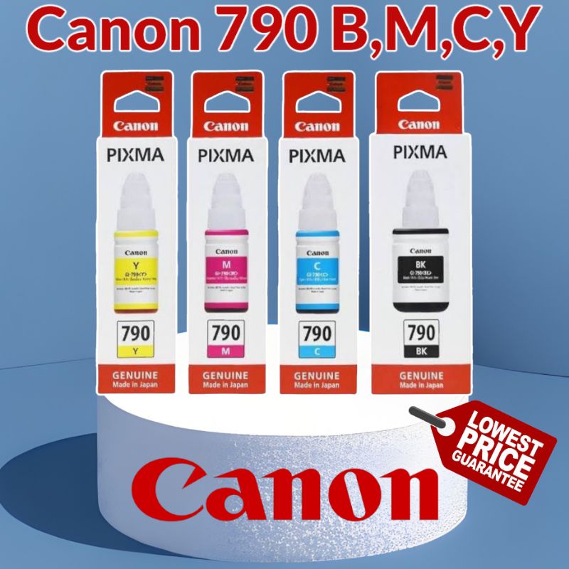 Canon GI 790 B/C/Y/M Ink Bottle for Pixma G1000 G1010 G2000 G2010 G3000 ...
