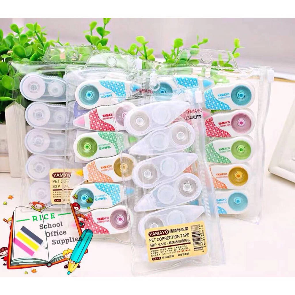 Rice 6in1 Yamayo Styled Clear Correction Tape | Shopee Philippines