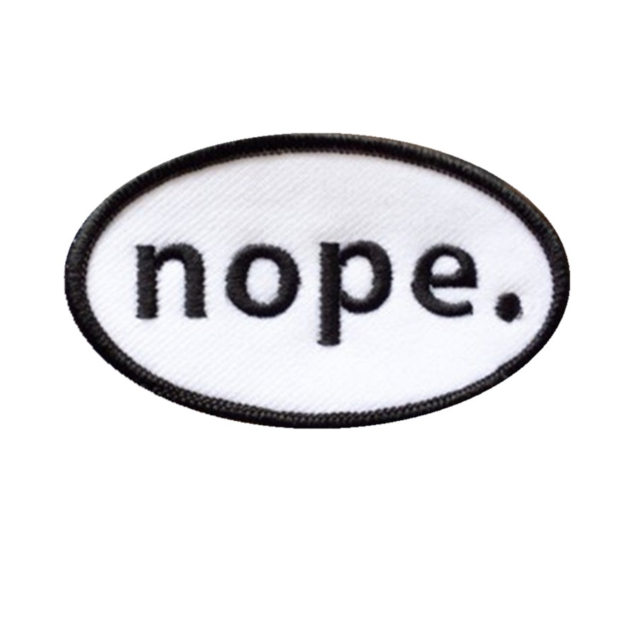 Embroidery Nope Sew Iron On Patch Badges Bags Hat Applique | Shopee ...