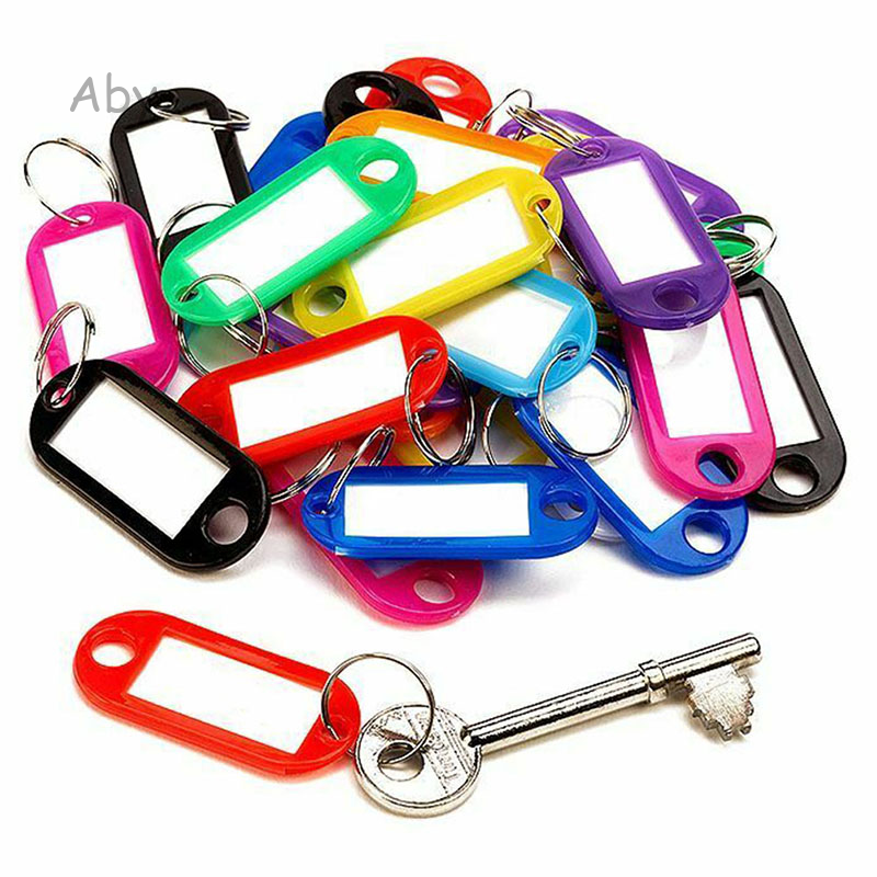 30 x Key Tags with Paper Inserts Split Rings Plastic Colour | Shopee ...