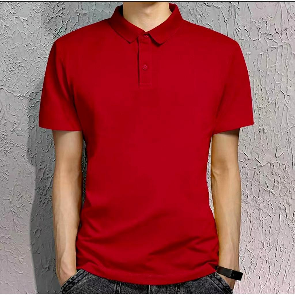 Men's short sleeve POLO shirt men's summer simple casual contrast color ...