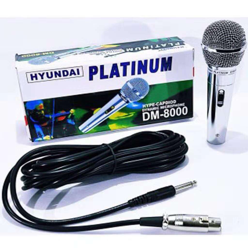 Hyundai Platinum DM-8000/DM-8000 Plus Professional Hyper-Cardioid Dynamic Gold Microphone ...