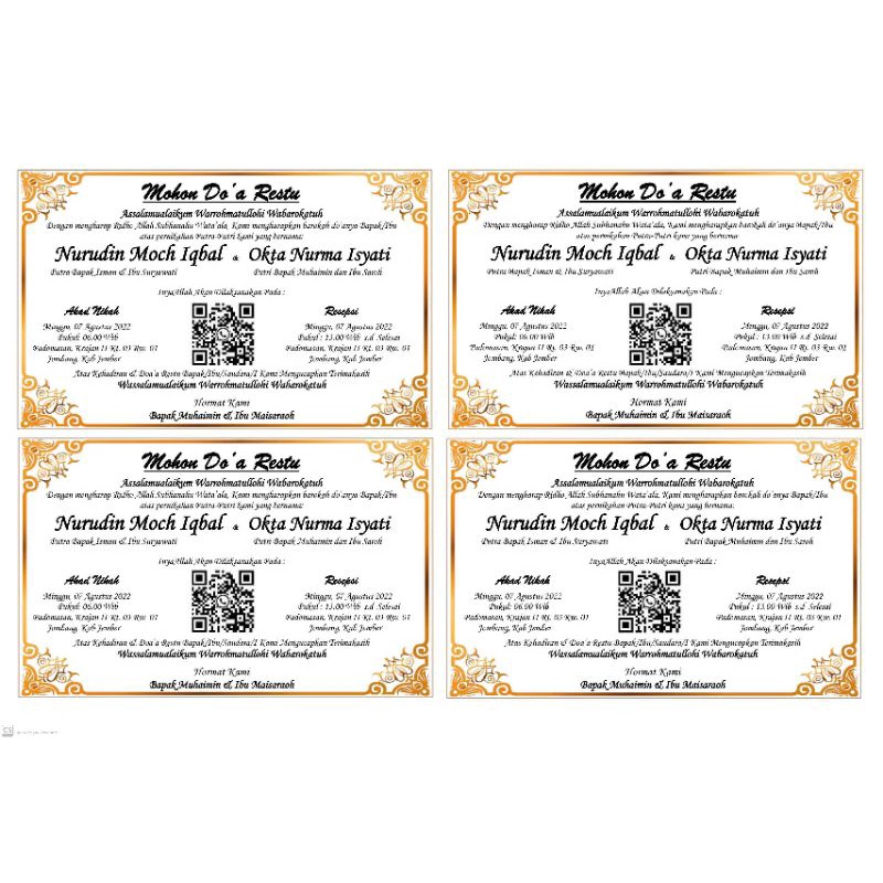 Besek / Invitation Cover Rice box / tahlilan/walimatul ursy ...