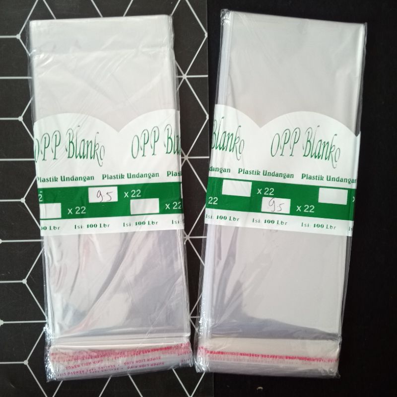Plastic Invitation/OPP Blank 9,5 x 22 cm (Contains 100 sheets) | Shopee ...