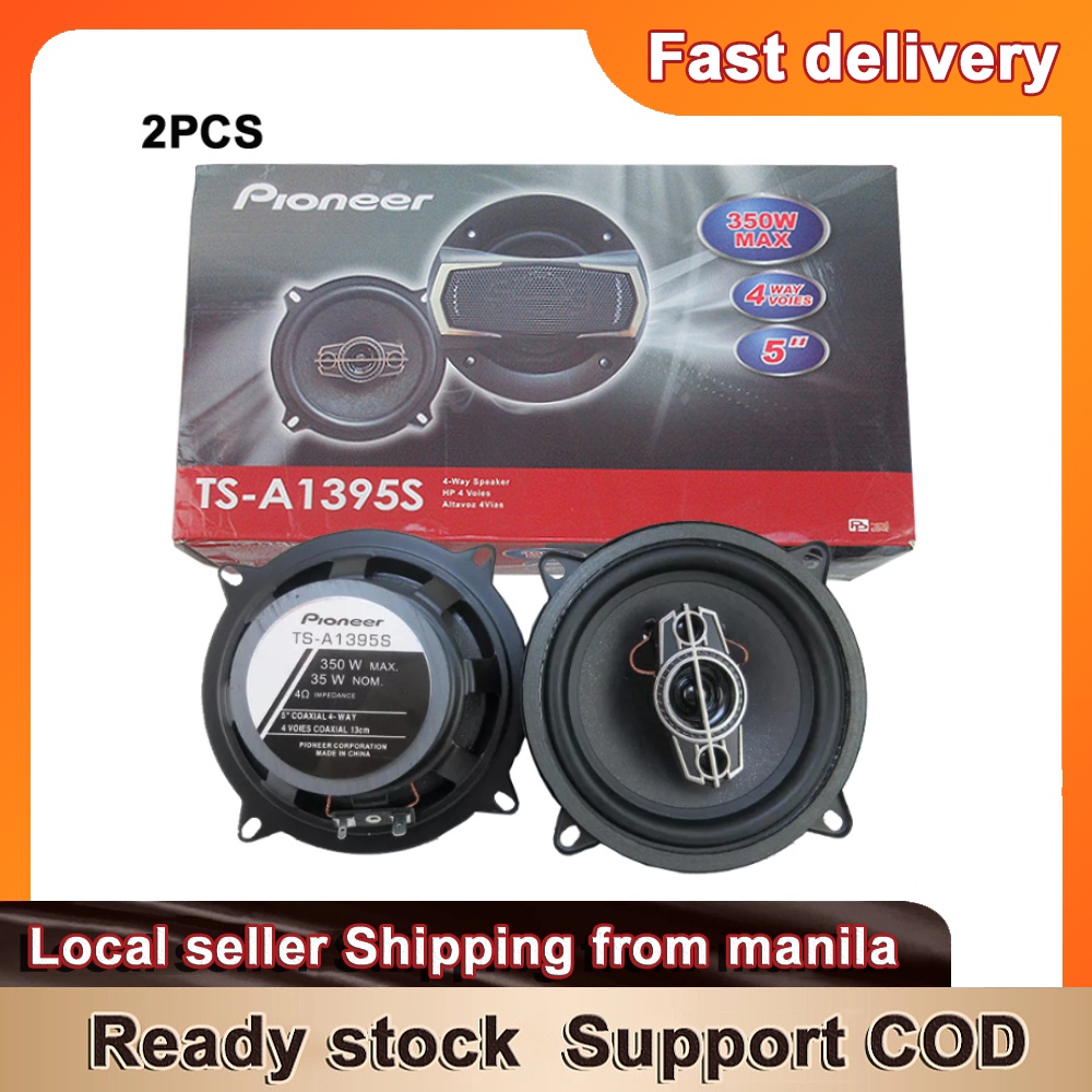 5 Inches Car Speaker 4-Way 350Watts Pioneer TS-A1395S (Pair) | Shopee ...