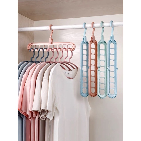 9-hole Smart Clothes Hanger | Shopee Philippines