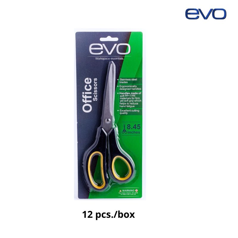 Evo 8-inch Office Scissors PP+TPR handle- 12 pieces/box | Shopee ...