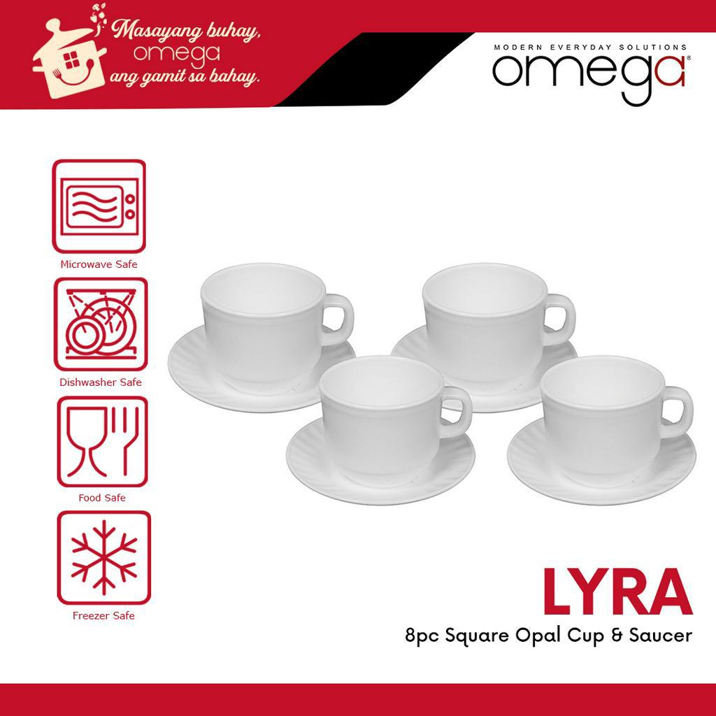 Omega Lyra 8pc Round Opal Cup & Saucer | Shopee Philippines