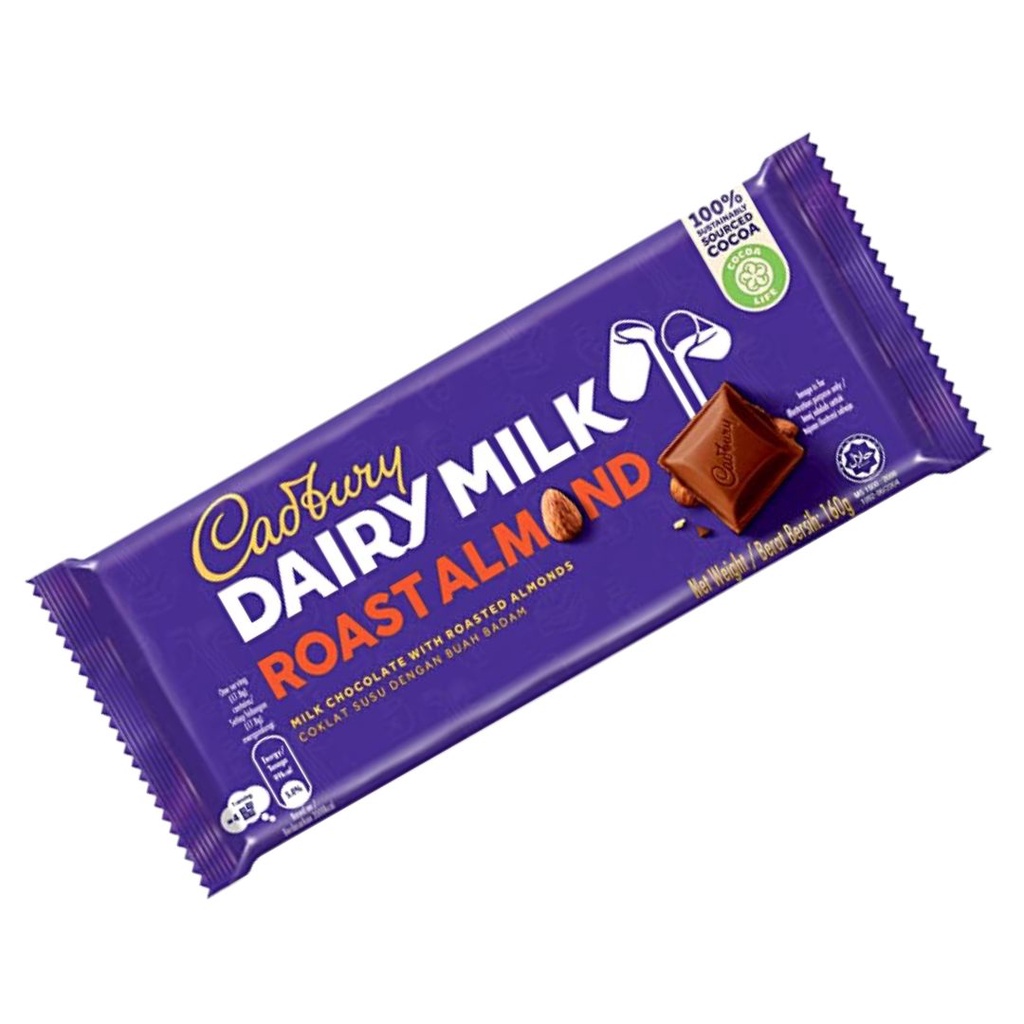 Cadbury Dairy Milk Roasted Almond 160g | Shopee Philippines