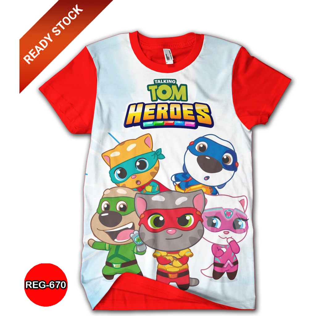 My Talking Tom Hero Dash T-shirt, 3D Printed Children's and Adult ...
