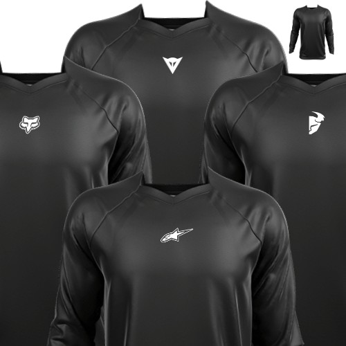 Motorcycle Bikers Riders V Neck Long Sleeves Jersey Unisex (XS-5XL ...