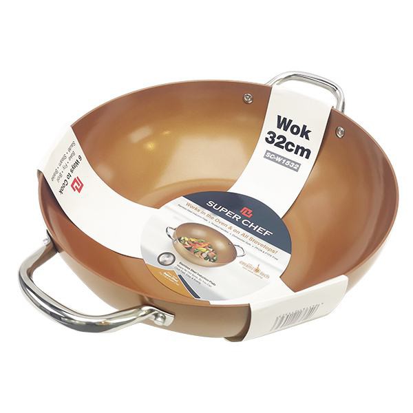 32cm non-stick bottom stir fry pan from Super Chef | Shopee Philippines